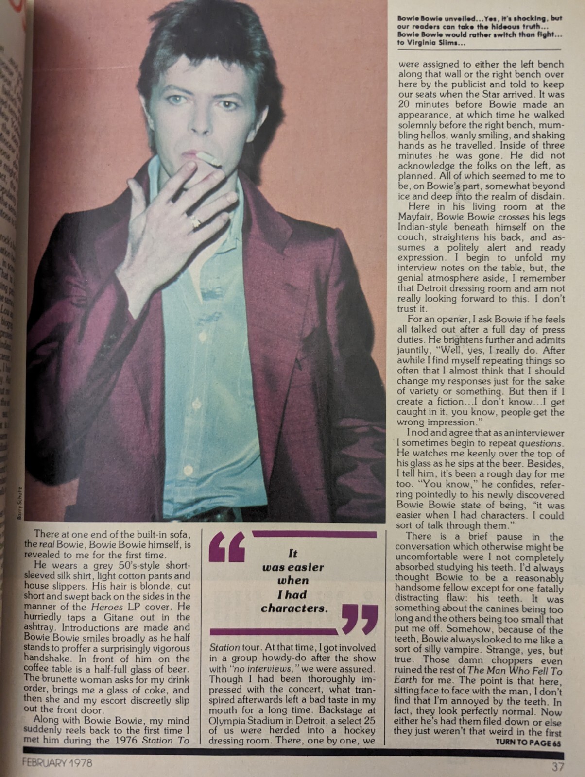 Creem Magazine February 1978 Led Zeppelin, Bowie, KISS, Elvis Costello ...