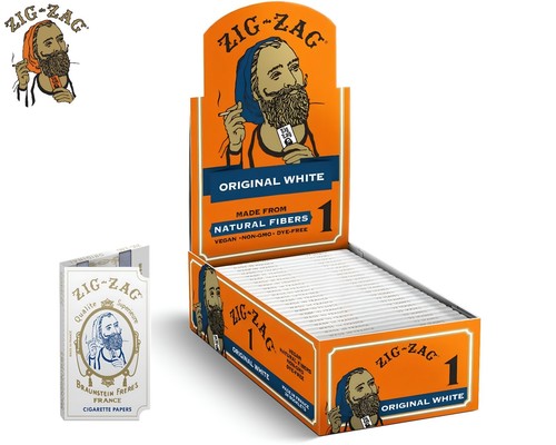 ZIG-ZAG Rolling Papers Original White 70mm Size (24 Booklet Carton) | eBay