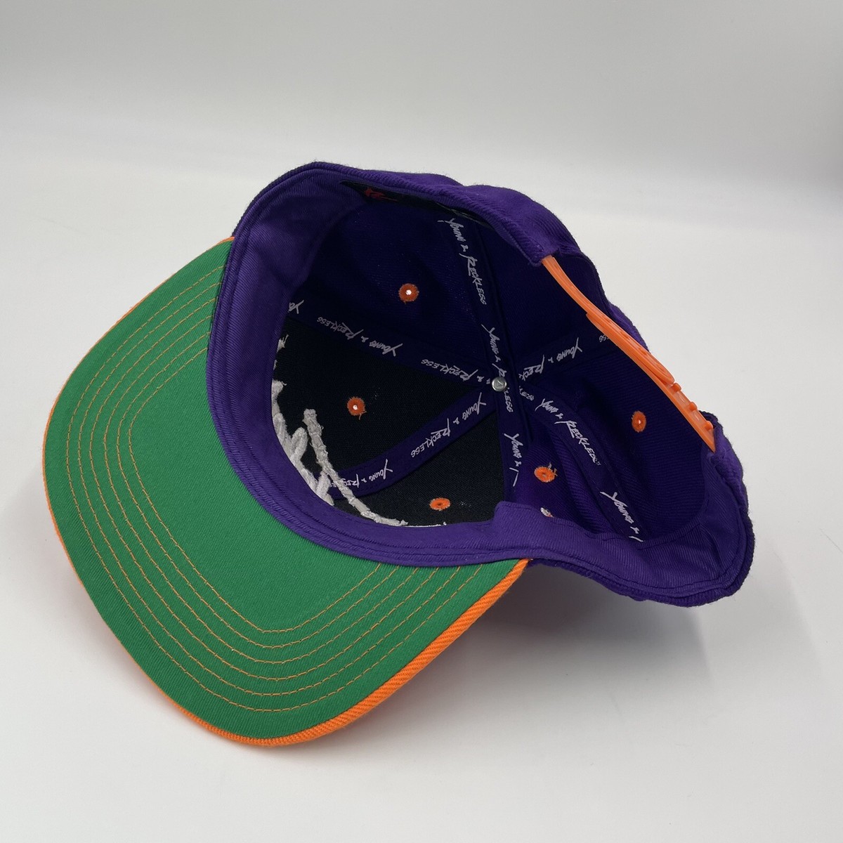 Young Reckless Block Black Purple Snapback Hat Los Angeles Youth