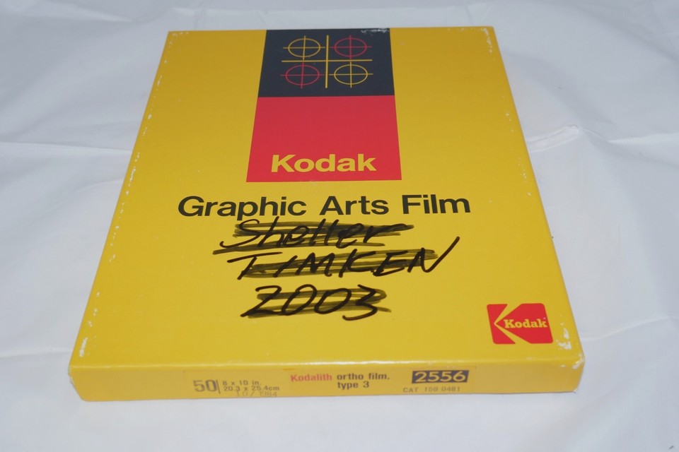 Kodak 8x10 Kodalith 2556 Ortho Film Type 3. 50 Sheet Box. New-Unopened ...