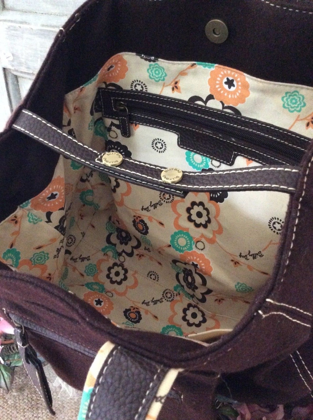 BILLY BAG London Designer ~Large Tote/ Leather Detail ~Lagenlook ...