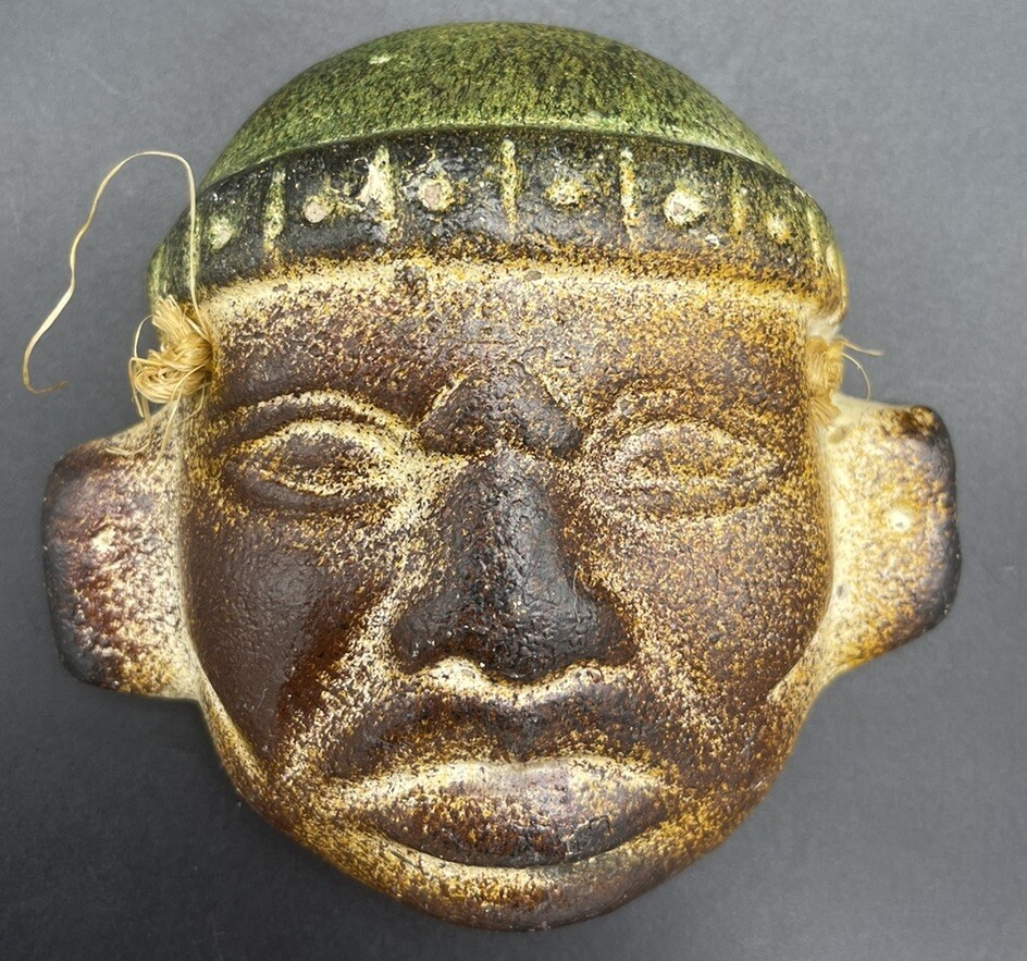 Aztec Mayan Inca Tribe Clay Warrior Mask Wall Art PreOwned | eBay
