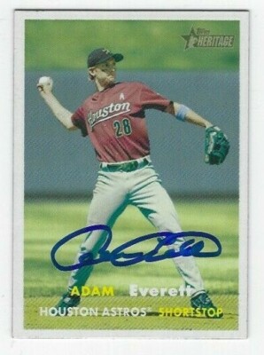 Adam Everett Autographed 2006 Topps Heritage Signed Card #108 Astros | eBay
