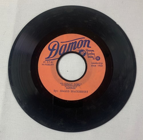 vintage Damon recording studio 45 ~ EDWARD BRACKENBURY Highway Song ...