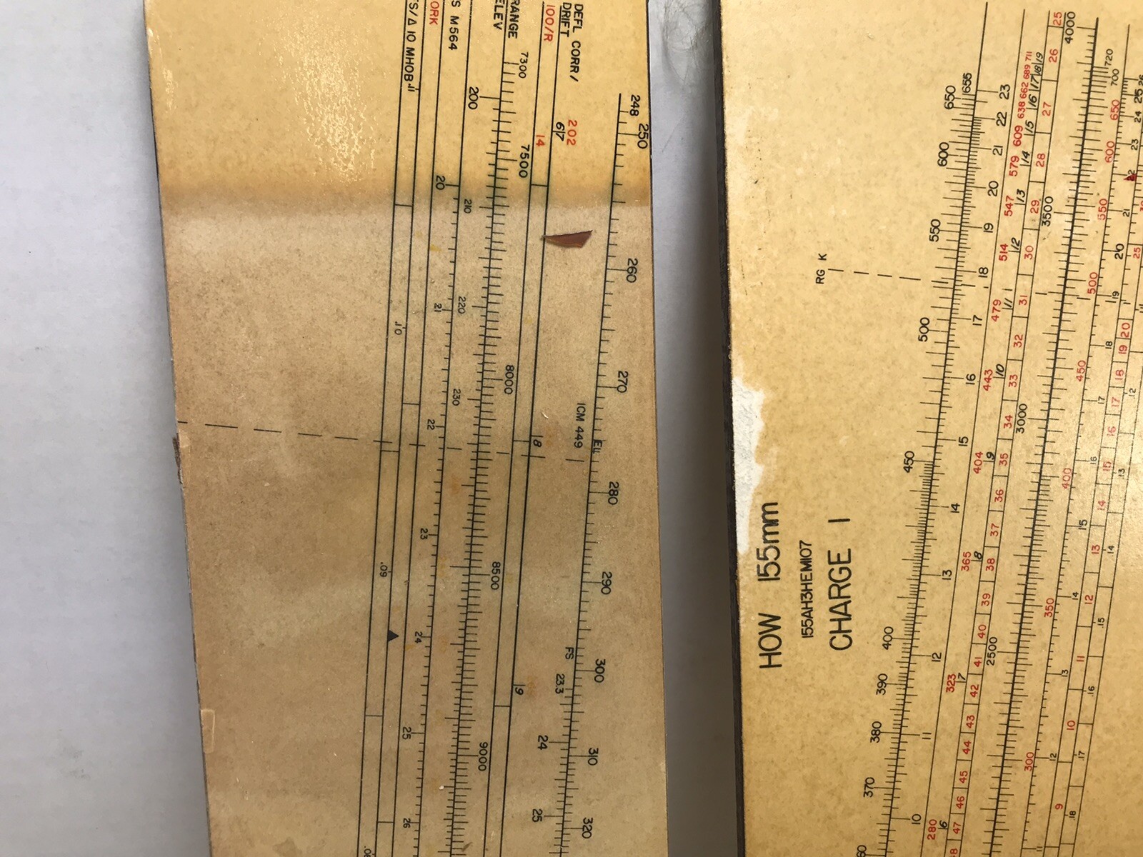 VINTAGE MILITARY SLIDE RULES GRAPHIC FIRING TABLE HOWITZER 3 pack | eBay