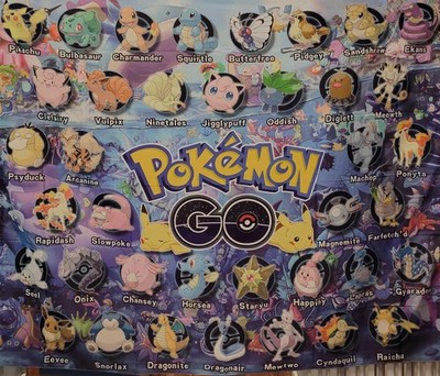 Pokemon Go, silk fabric wall art poster, 72" x 58", New - Free Ship! | eBay