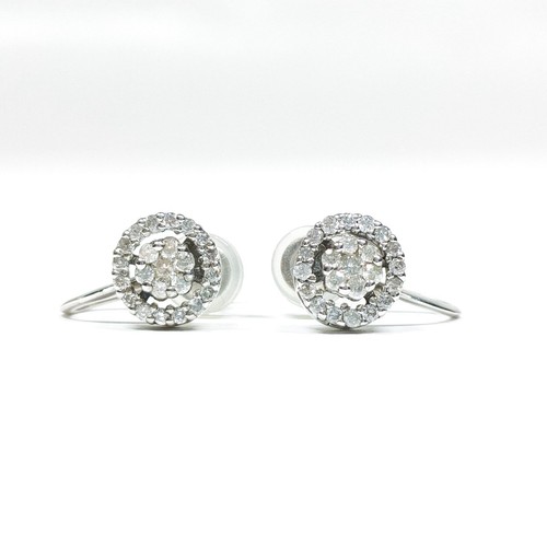 Jewelry Earring Natural Diamond 0.28ct Silver 1326257 | eBay