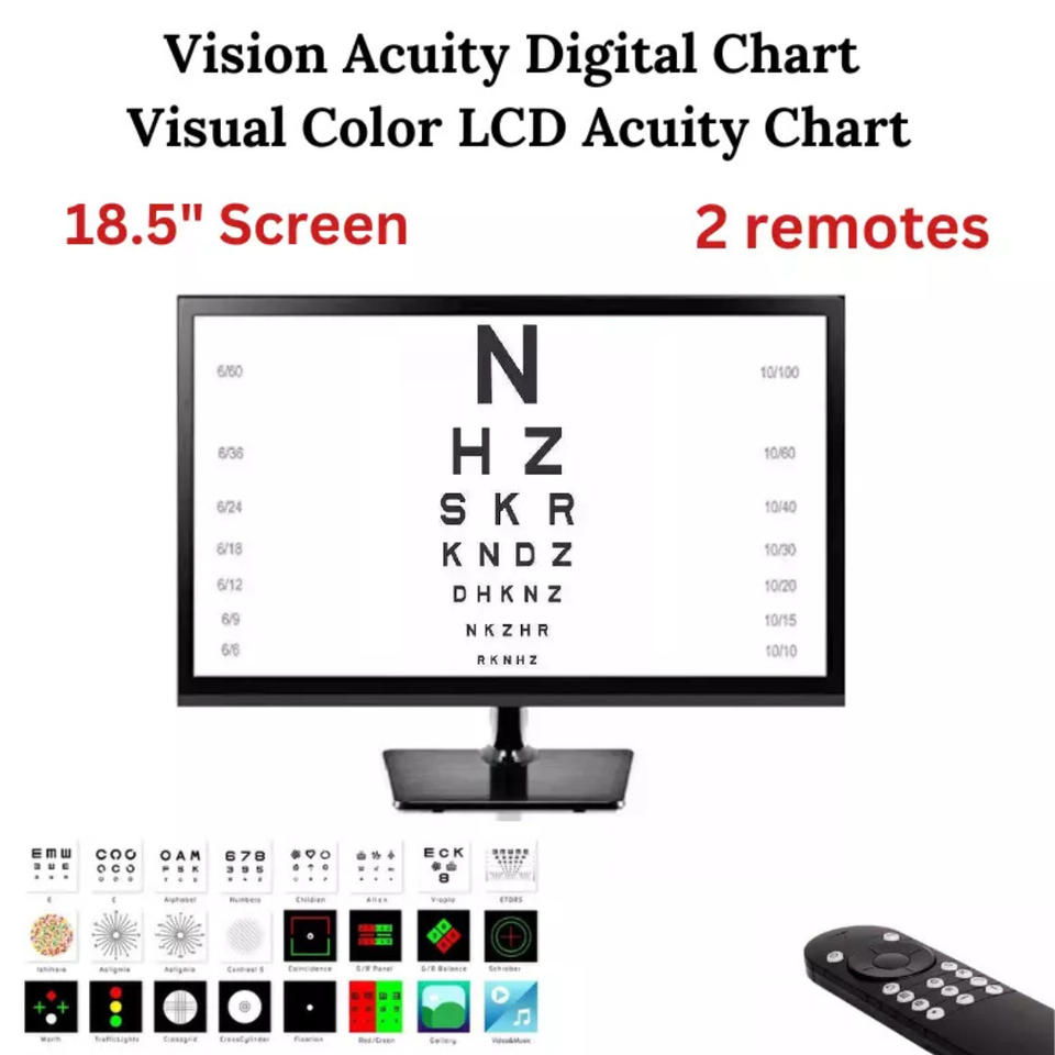 Digital Eye Chart Vision Optics Visual Acuity Software Chart Used | eBay