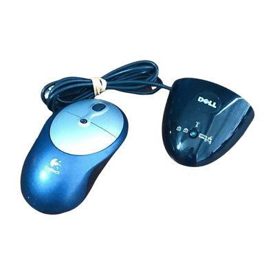 Logitech Cordless Click! Plus M-RAA89 Optical Mouse Blue 6-Buttons ...