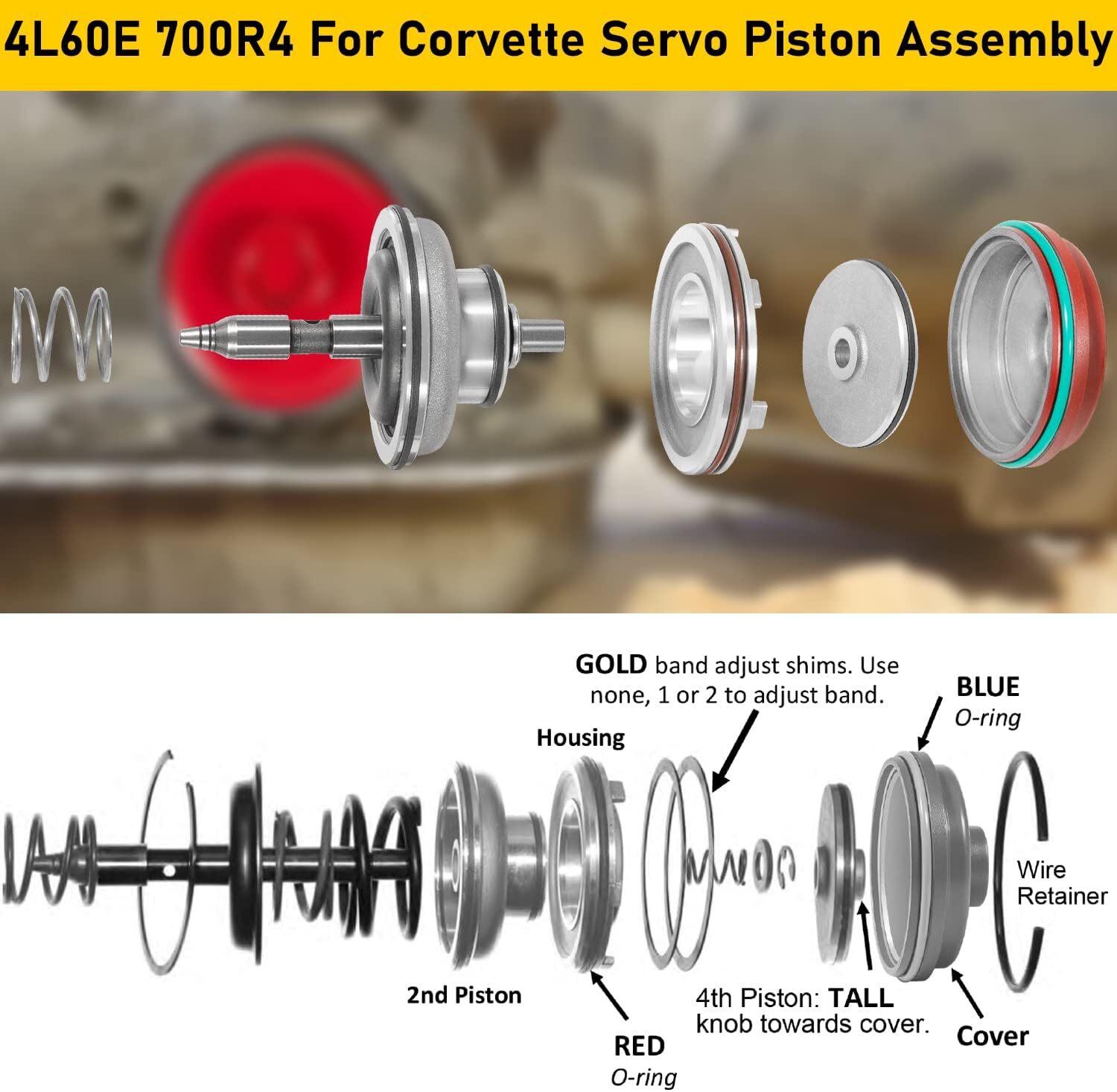 4L60E Servo Kit for all GM 700R4, 4L60, 4L60E and 4L65E Transmissions ...