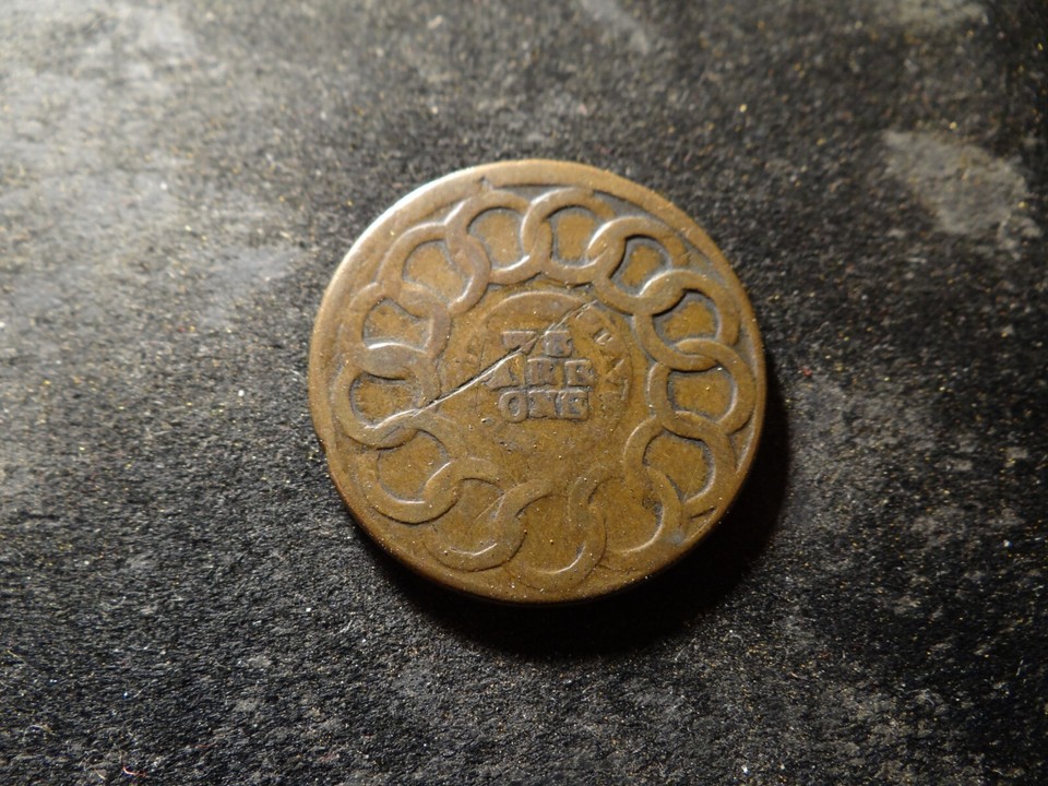 1787 Bold Fugio Club Rays Colonial Copper Penny Nice Smooth Flan Look ...