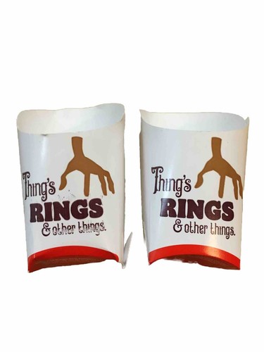 Burger King Addams Family Halloween Things Rings Onion Ring Fries paper ...