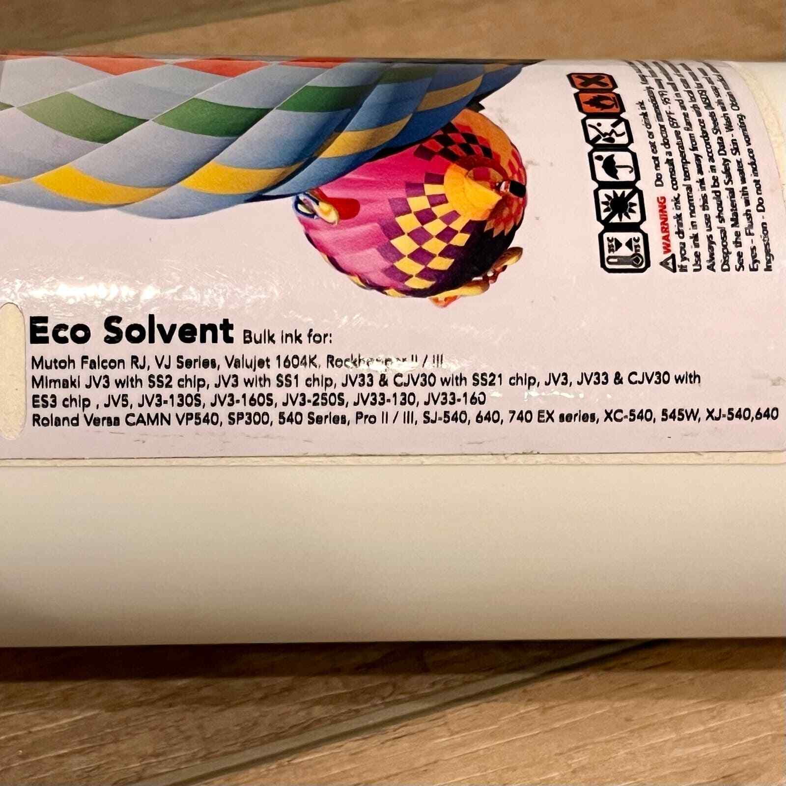 CYAN Eco-Solvent 1 liter/1000ml Bulk Ink Refill Mutoh Falcon Mimaki ...