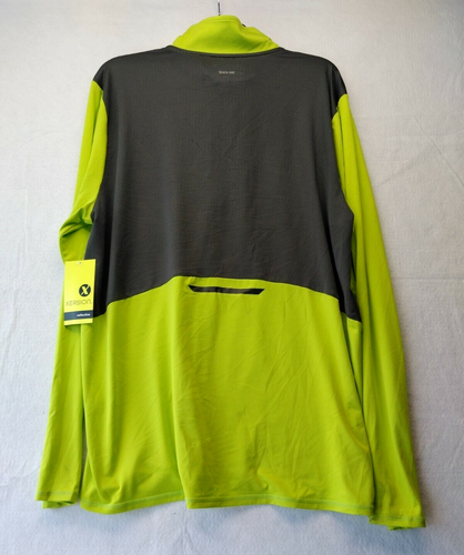 Xersion Track Jacket Mens Large Green Quick Dri Stretch 1/2 Zip Long ...