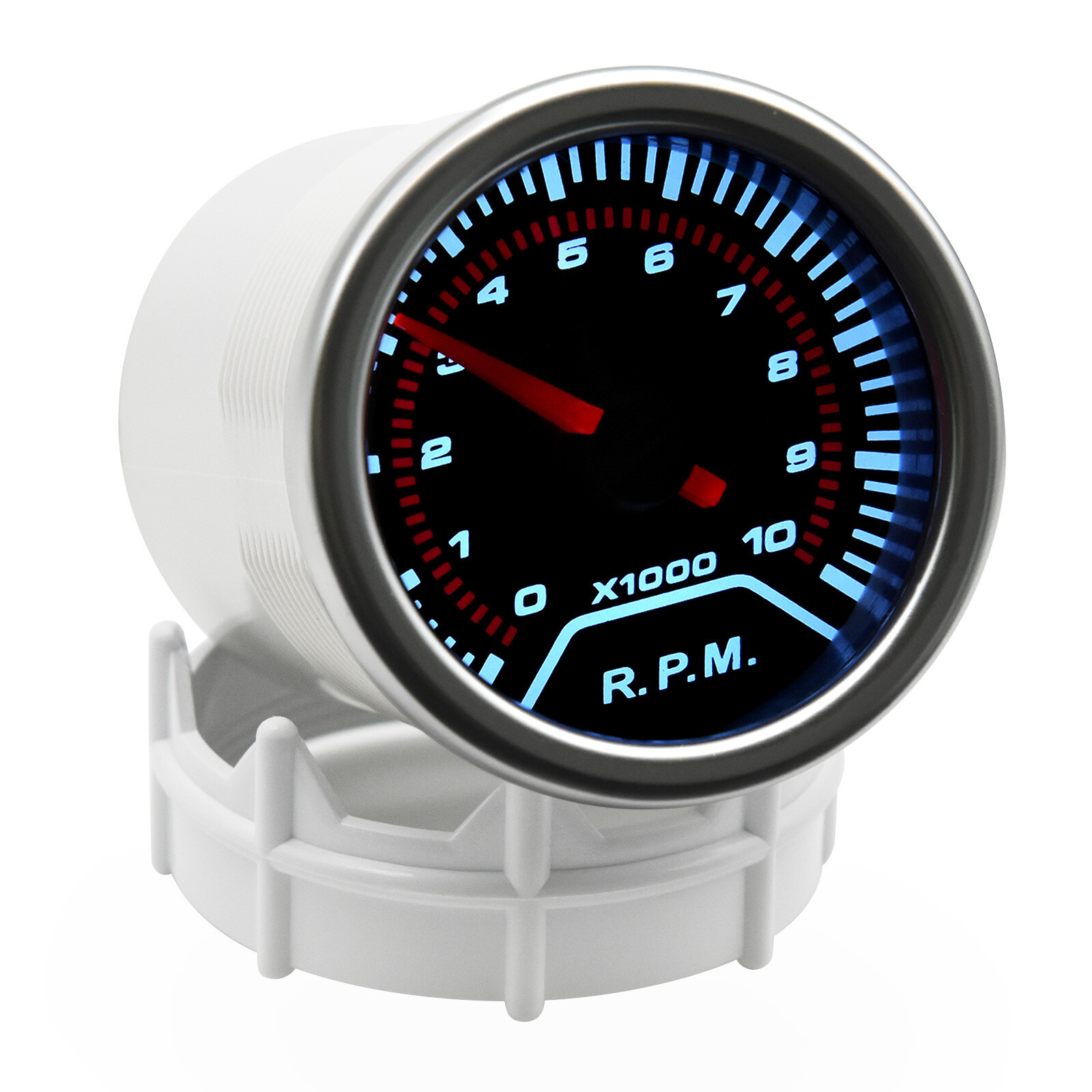 2'' 52mm 12V Universal Digital LED RPM Tacho Tachometer Gauge LED 0 ...