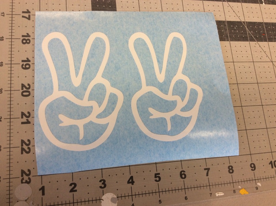 PEACE SIGN Vinyl Decal Car Wall Window Sticker X 2 | eBay