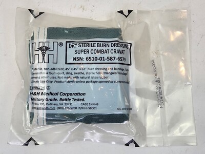 H&H Dry Sterile Burn Dressing, Super Combat Cravat 11/2020 | eBay