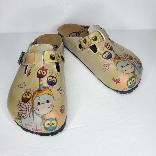 Calceo Colored Owls And Rainbow Winged Unicorn Patterned Clogs Size EU ...