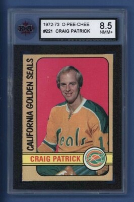 1972-73 OPC #221 CRAIG PATRICK KSA 8.5 NMM+ California Golden Seals | eBay
