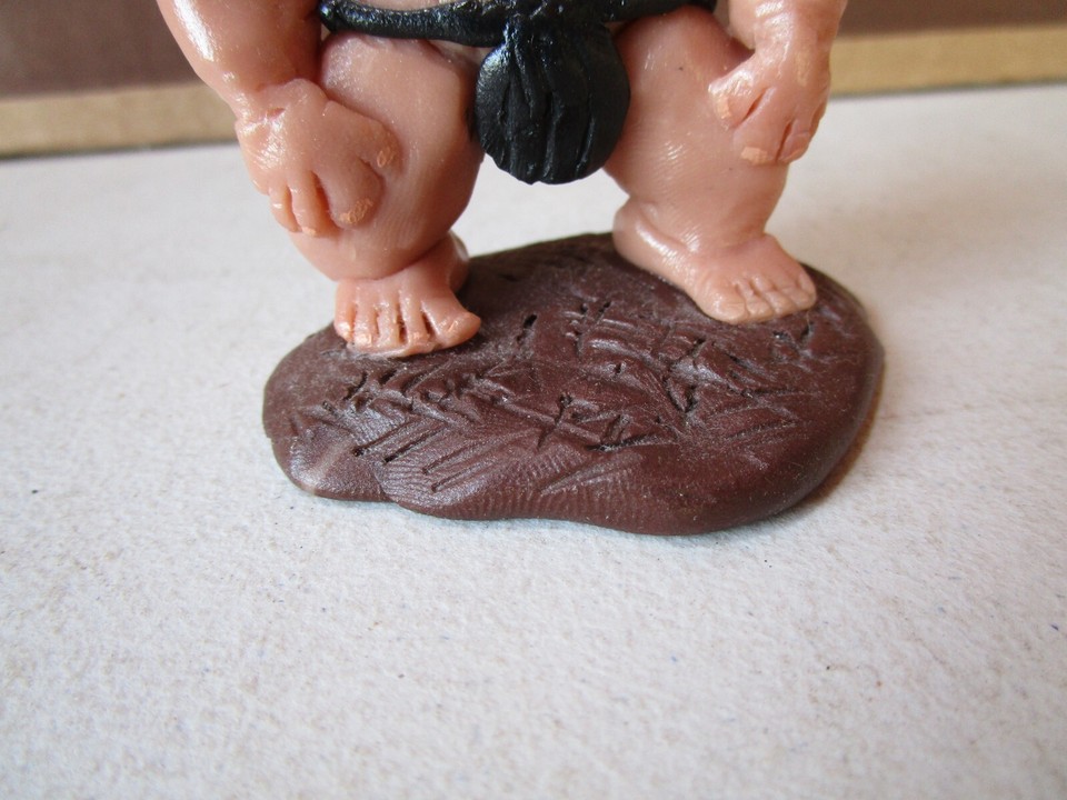 Vintage resin Handmade SUMO Wrestler Japan Caveman 3" humor Art Piece ...