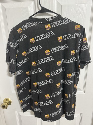 FC Barcelona Men’s Size Large FCB Barca All Over Print T-shirt Charcoal ...