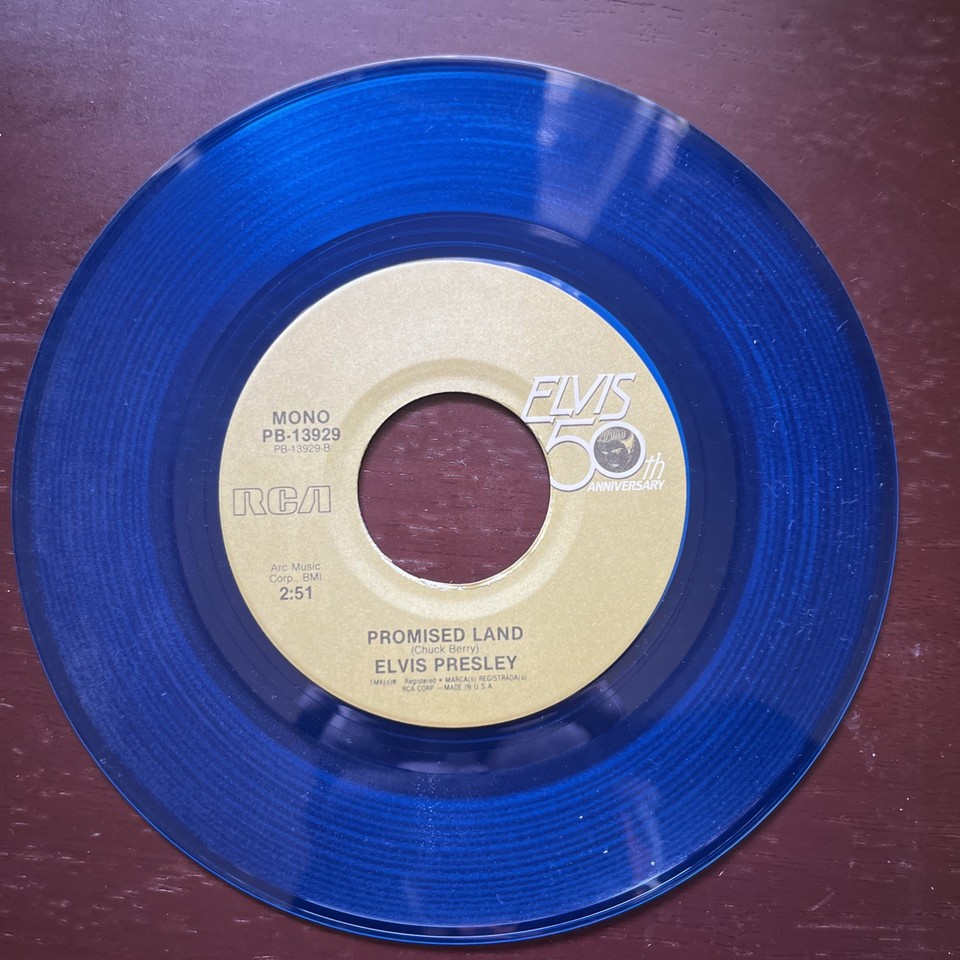 Elvis Blue Suede Shoes M Blue Vinyl 45 RPM Ex Picture sleeve 50th ...