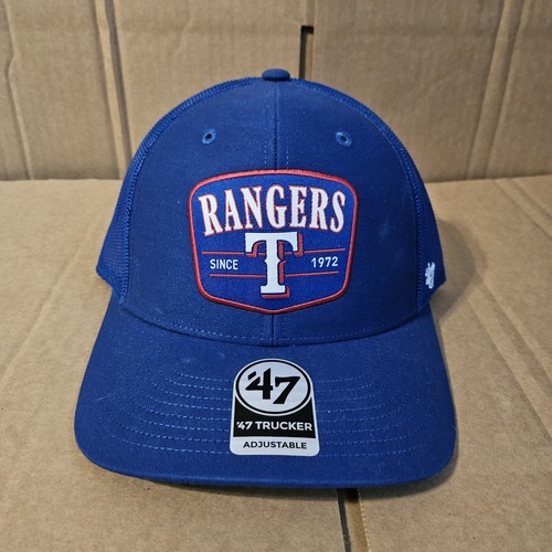 '47 MLB Texas Rangers Royal Squad Adjustable Snapback Trucker Hat | eBay