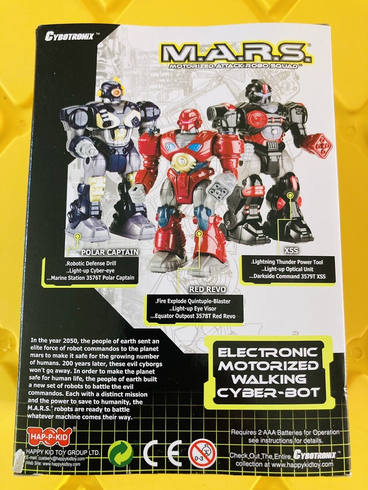 Cybotronix MARS Red Revo Walking Robot New in box 7" Motorized Attack ...