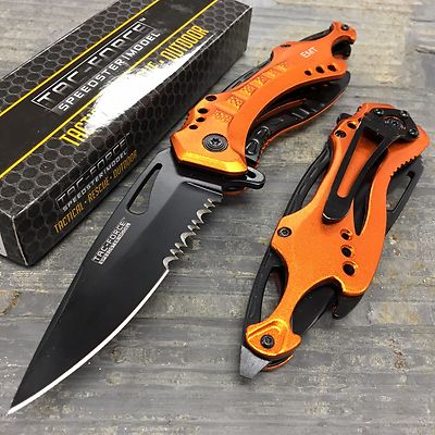 Tac Force Spring Assisted EMT EMS Emergency Rescue Pocket Knife w ...