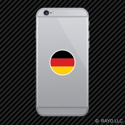 Round German Flag Cell Phone Sticker Mobile Die Cut Germany | eBay