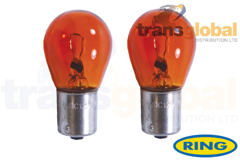 Indicator 12V 21W Amber Bulb Pair for Land Rover Defender RING LR000702 ...