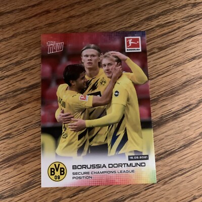 2021 TOPPS NOW BVB #193 BORUSSIA DORTMUND Haaland Print run ONLY 927 In ...