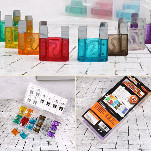 24Pcs Large Blade Fuse Kit Auto Car Assortment Big Vehicle Fuses Set ...