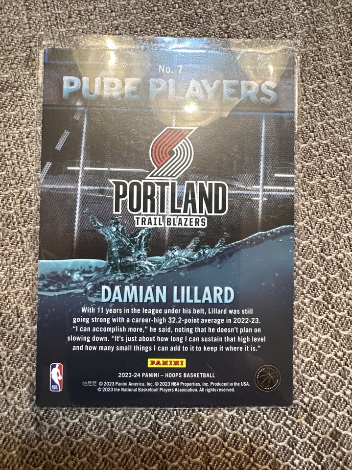 2023-24 Panini NBA Hoops - Pure Players #7 Damian Lillard | eBay