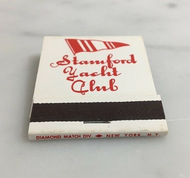 Vintage Collectible Stamford Yacht Club Logo Diamond Matchbook Never ...