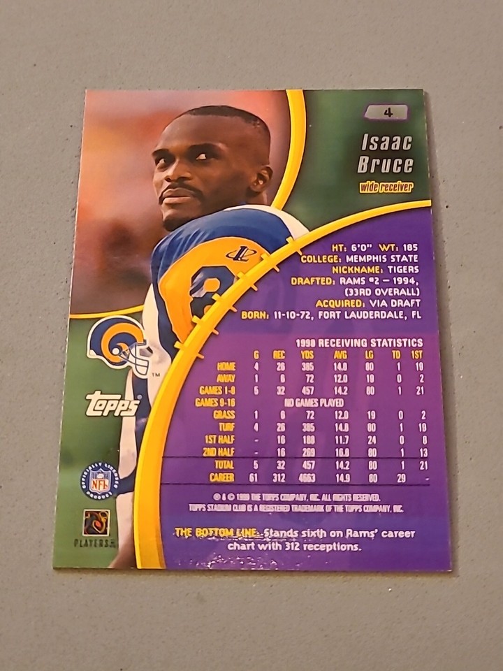 1999 Isaac Bruce Topps Stadium Club #4 | eBay