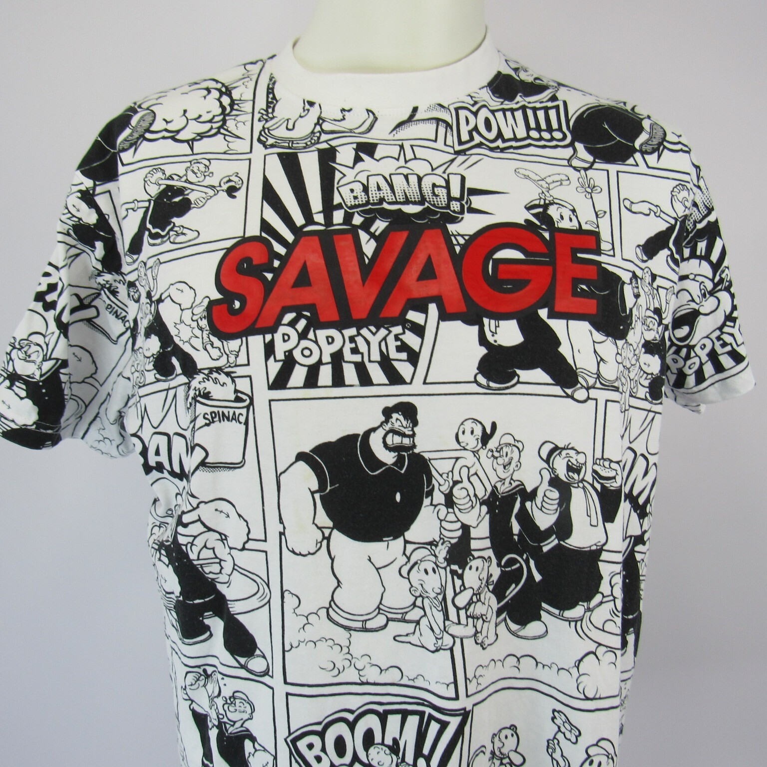 Vintage Popeye Cartoon Savage Trouble Maker T-Shirt M… - Gem