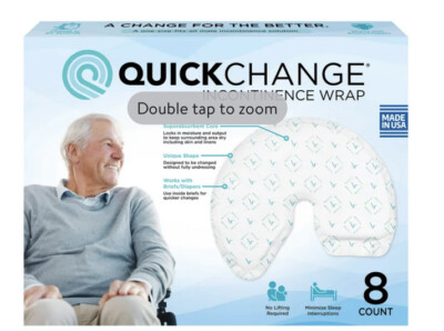 Quick Change Incontinence Wraps Pads Men Box Of 8 Easier Changes Holds ...