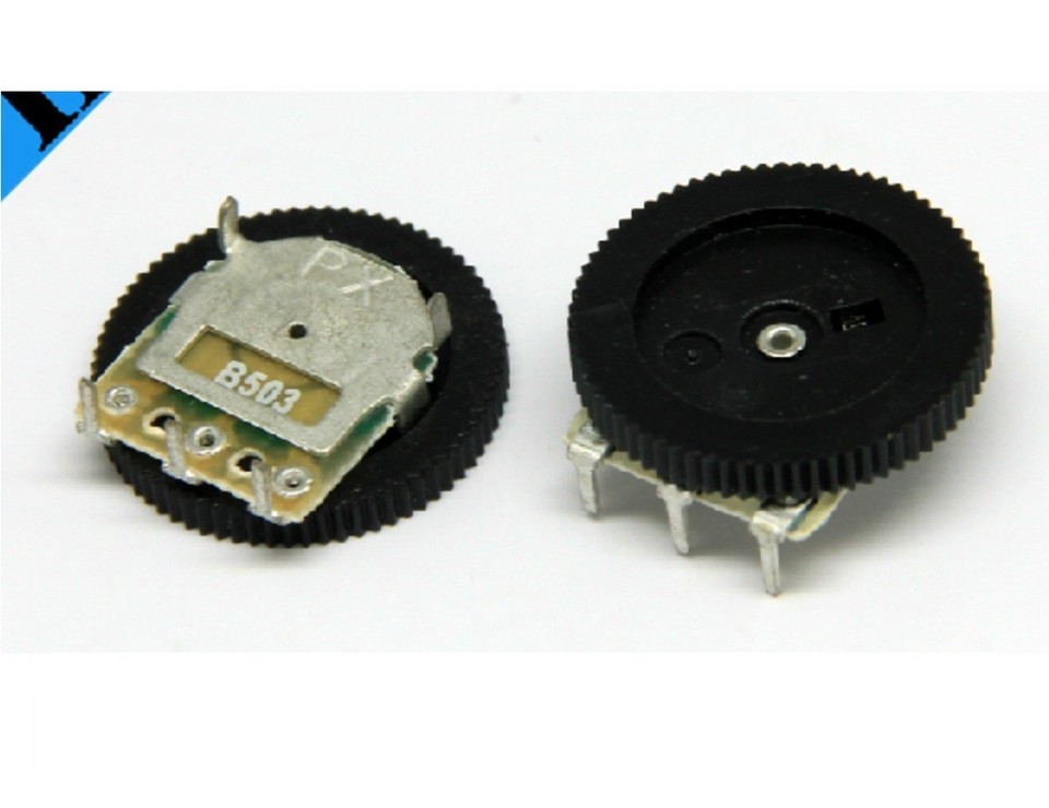 10pcs Volume Dial Dual Wheel Duplex Potentiometer B503 50K Radio 2 ...