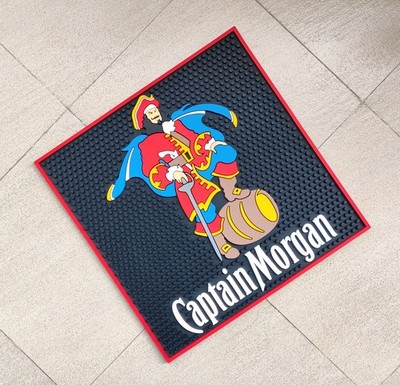 XL Captain Morgan Rubber bar mat spill mat drip mat bar runner beer ...