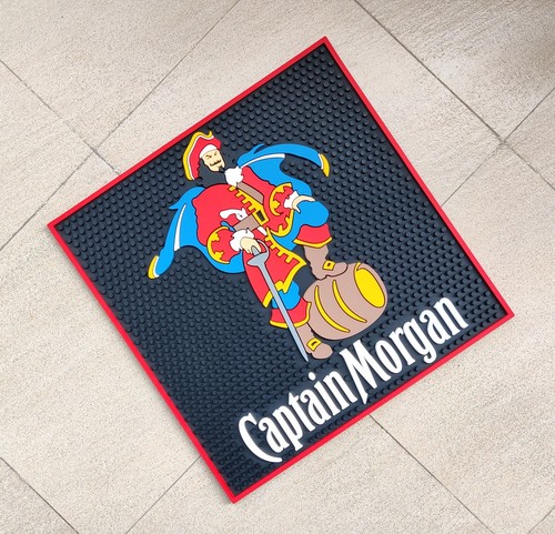XL Captain Morgan Rubber bar mat spill mat drip mat bar runner beer ...