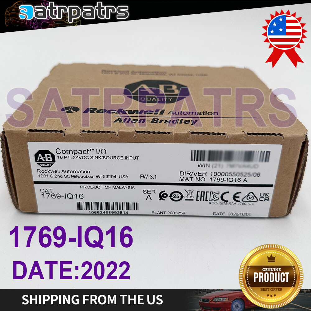 New Allen Bradley 1769-IQ16 CompactLogix 16Pt 24VDC D/I Module 1769IQ16 ...