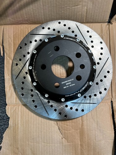 ECS Tuning Rear Cross-Drilled Slotted Semi-Floating Brake Rotor ...