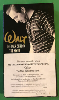 Rare Promo WALT DISNEY MAN BEHIND MYTH FYC VHS DICK VAN DYKE ...