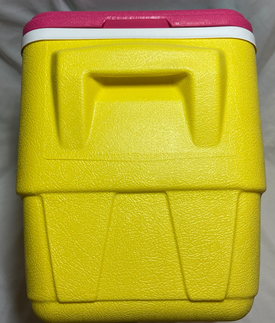 IGLOO The Picnic Basket Retro Cooler Yellow Pink Teal Handles Throwback ...