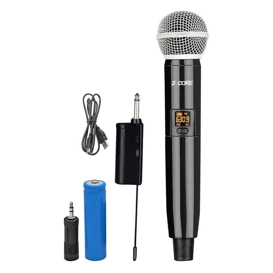 Professional VHF Wireless Handheld Microphone System Karaoke w/Adapter ...