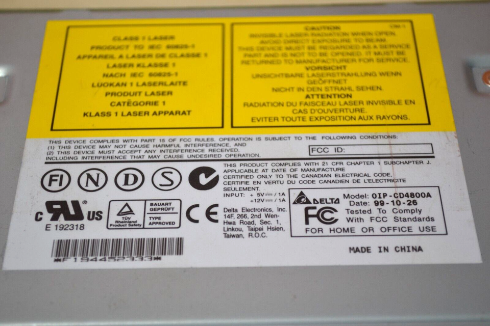 Delta CD Rom Drive 48X Max Model OIP-CD4800A | eBay