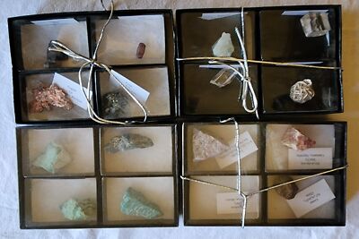 Lot of 4 Boxed Rocks & Minerals Samples 4 Sets Classroom Rock ...