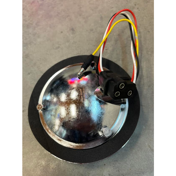 4" Round Trux Dual Revolution LEDs Flange mount (Choose Style and Color ...