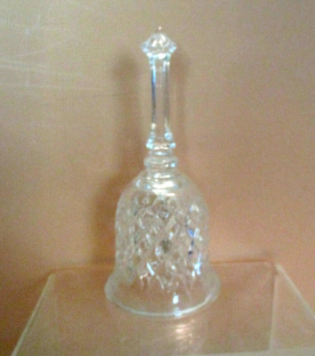 Crystal Etched (cut glass) Bell w/ crystal clanger | eBay